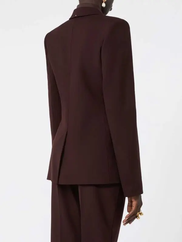 Sportmax Tailored Stretch Wool Jacket Plum
