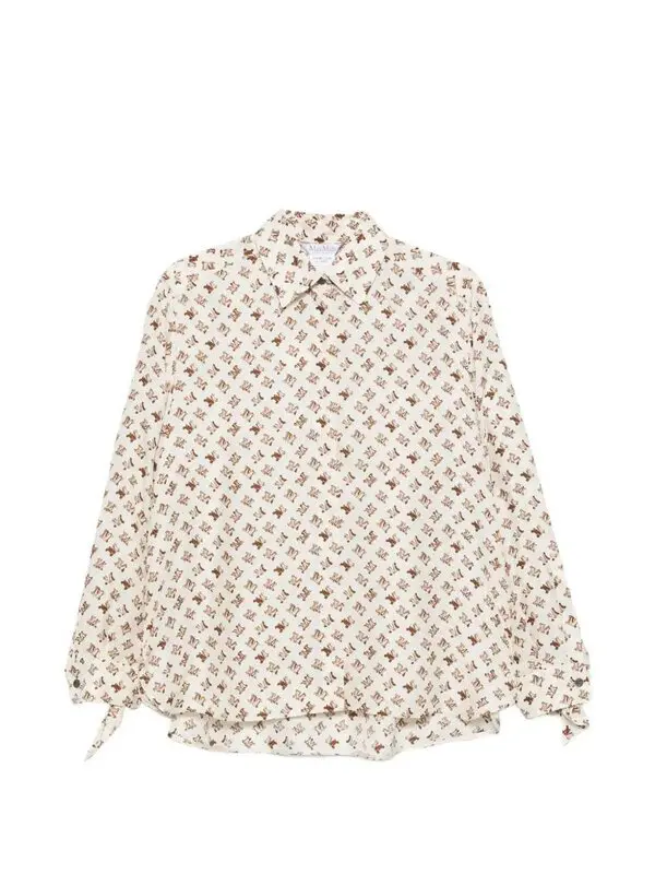 Max Mara Oversized Printed Silk Shirt - Multicolor
