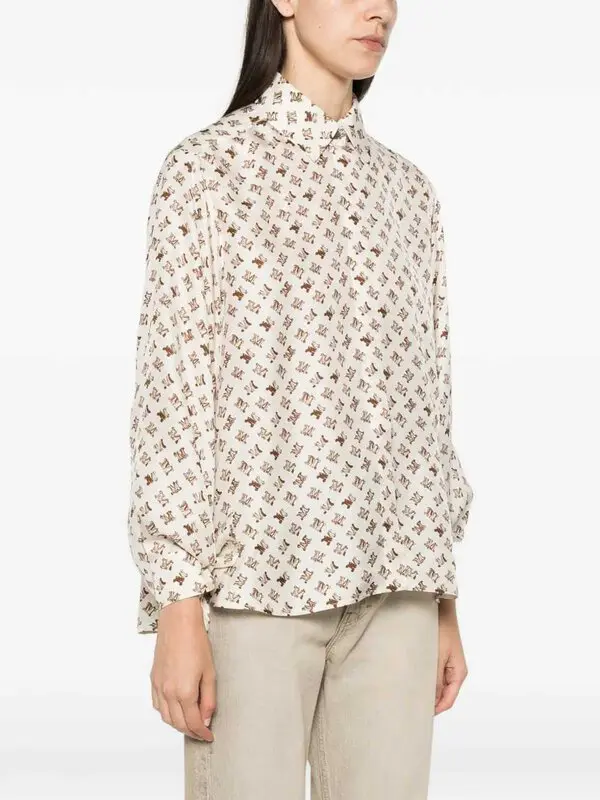 Max Mara Oversized Printed Silk Shirt