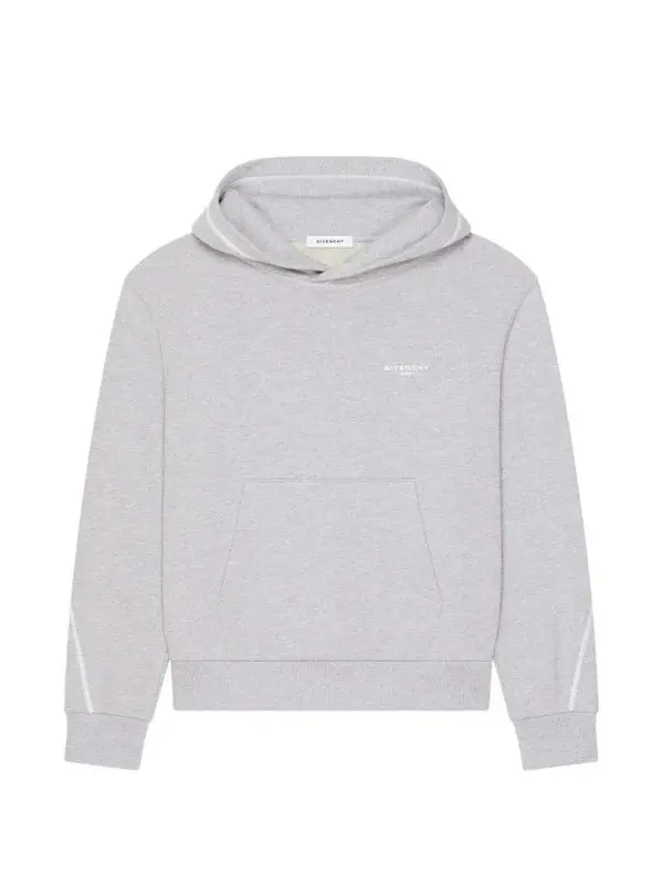 Givenchy Fleece Hoodie With Exposed Stitching - Gray