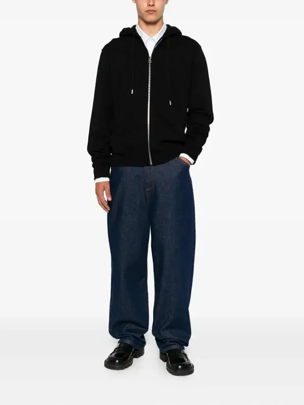 Givenchy Fleece Zip-up Hoodie With Photographic Negative Print