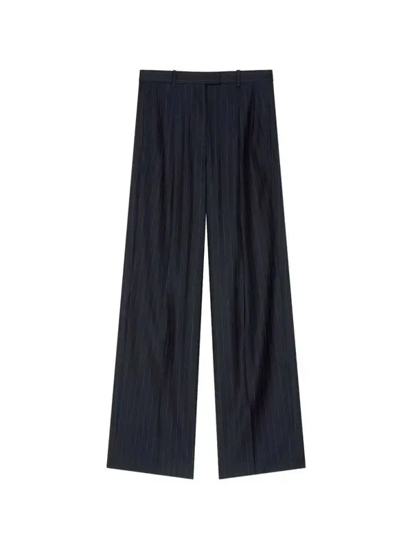 Givenchy Pleated Pinstripe Trousers - Blue