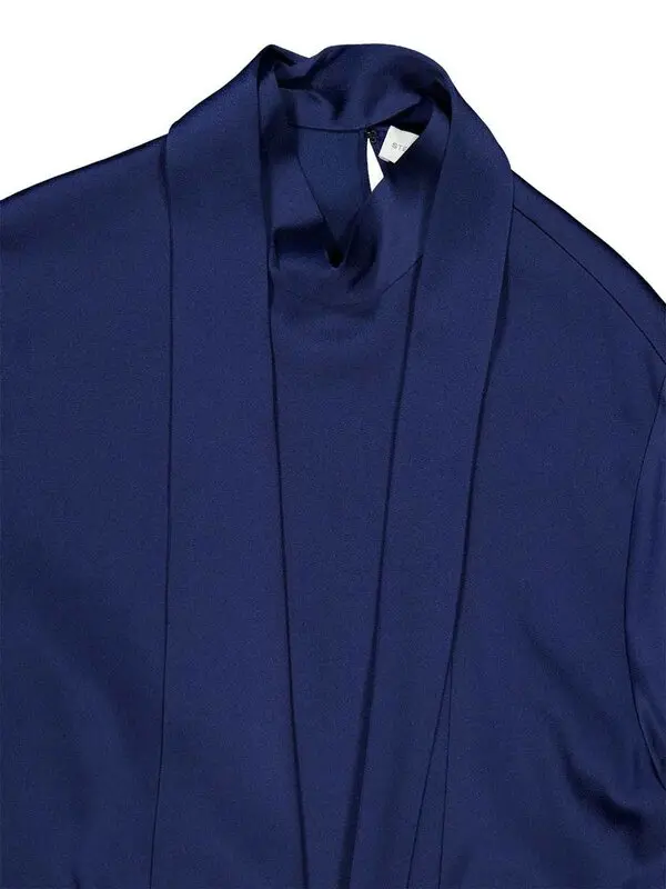 Stella McCartney Satin-finish Draped Midi Dress