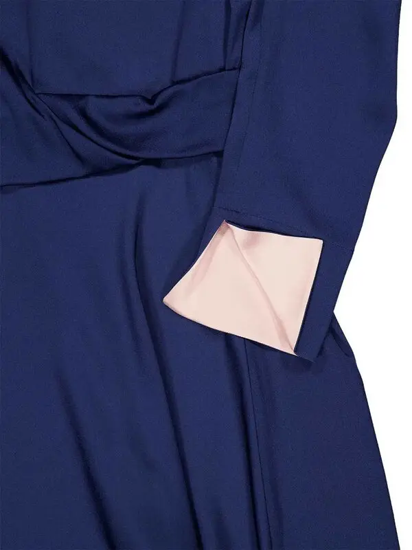 Stella McCartney Satin-finish Draped Midi Dress