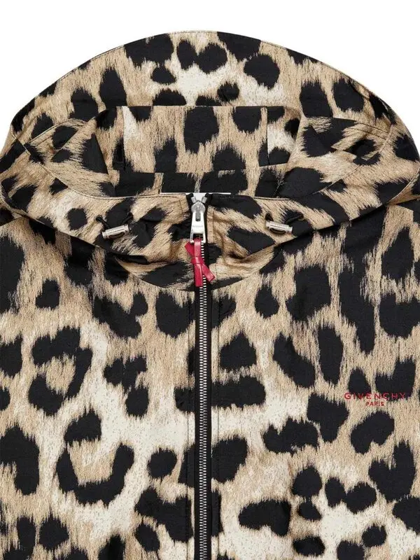 Givenchy Leopard-print Jacquard Windbreaker - Brown