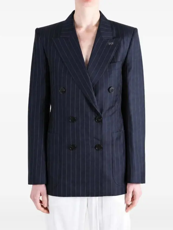 Givenchy Striped Wool Double-breasted Jacket