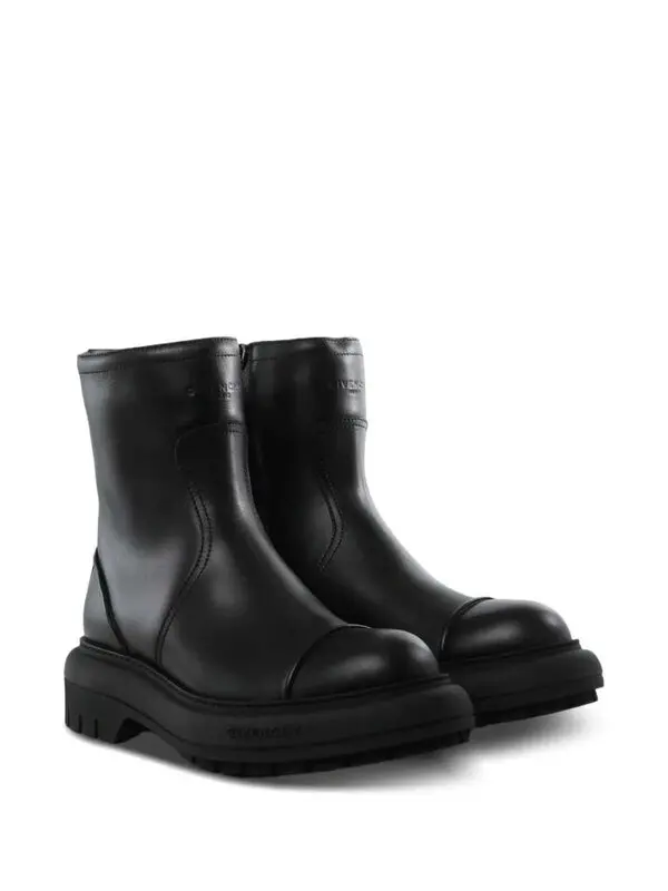 Givenchy Leather Cargo Biker Boots