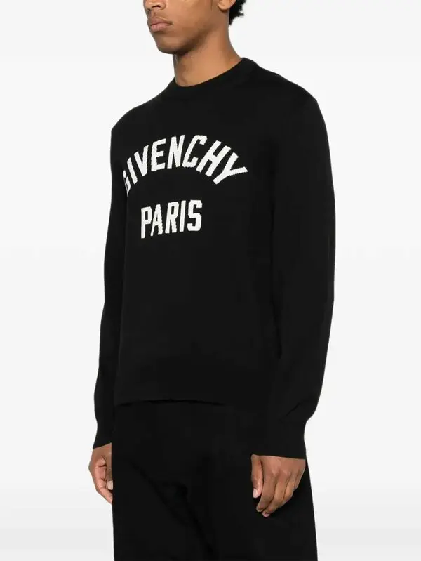 Givenchy Haute Couture Knit Sweater With Paris Detail
