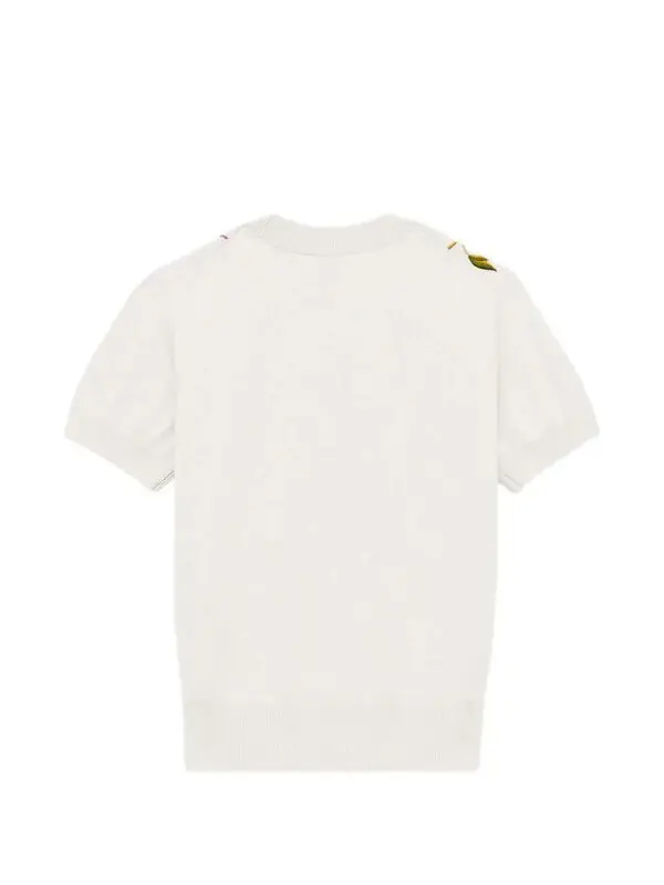 Kenzo Short-sleeved Sweater With Floral Motif