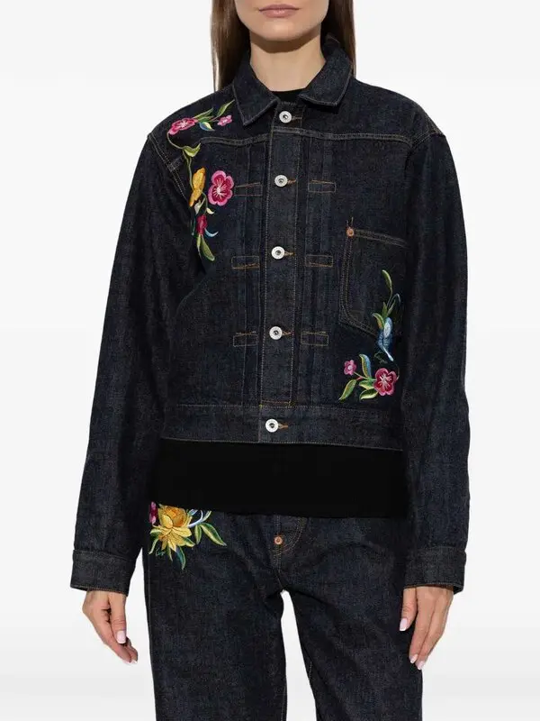 Kenzo Floral-pattern Denim Jacket