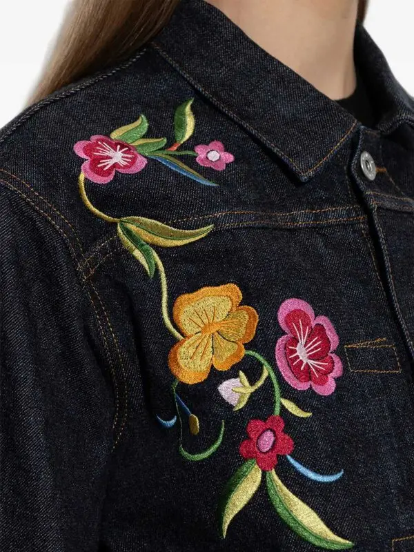 Kenzo Floral-pattern Denim Jacket