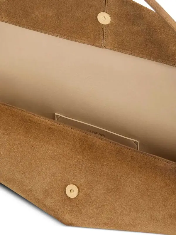 JIL SANDER Kante Suede Shoulder Bag