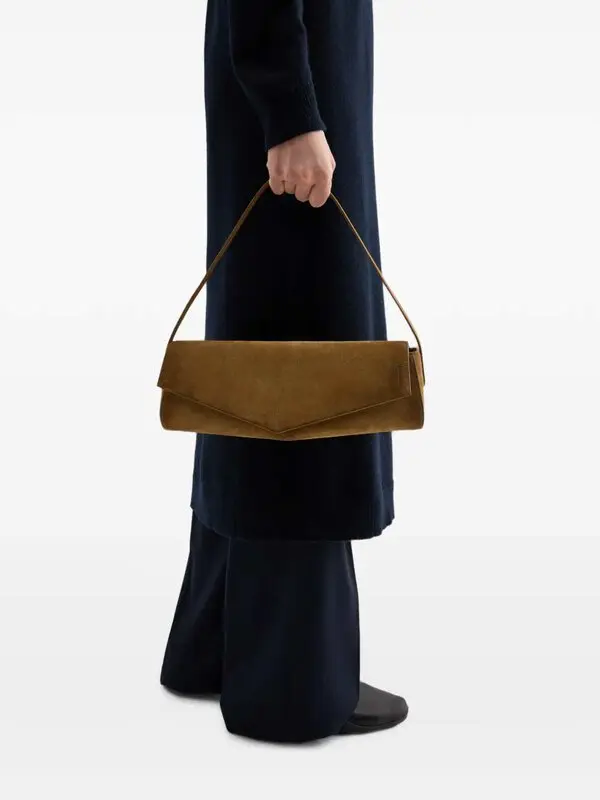 JIL SANDER Kante Suede Shoulder Bag