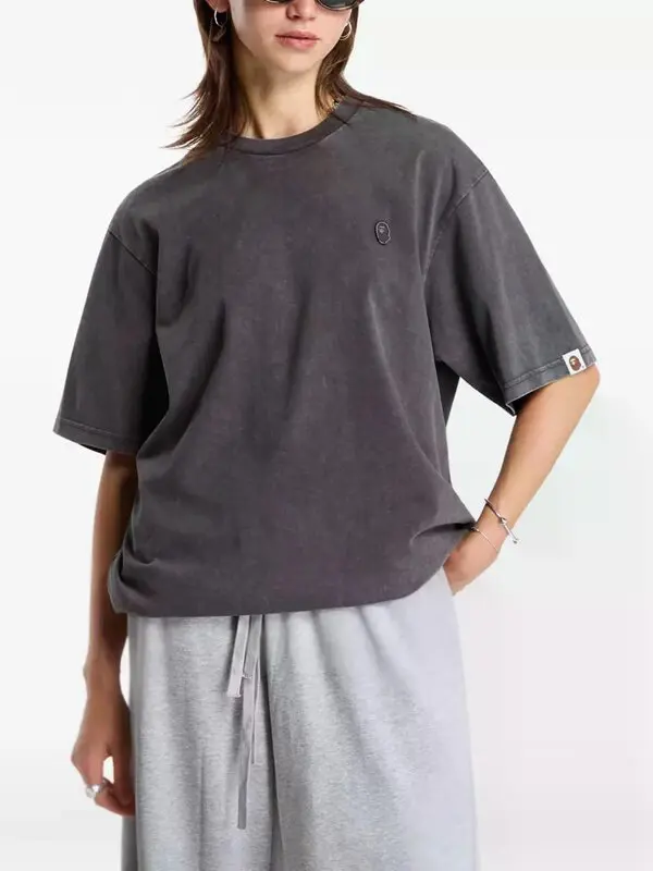 A BATHING APE Crew Neck Garment-dyed T-shirt