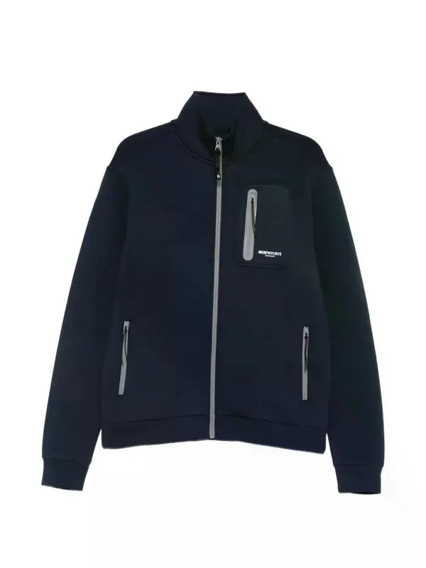 MURPHY&NYE Shore Zip-up Logo-print Sweatshirt - Blue