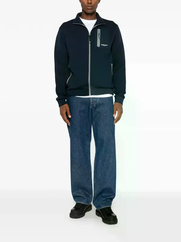 MURPHY&NYE Shore Zip-up Logo-print Sweatshirt - Blue