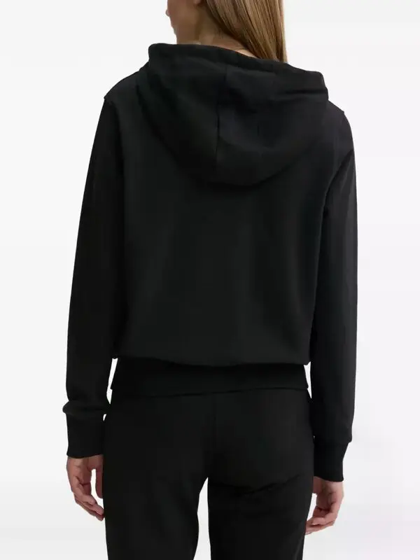 Guess Logo-embroidered Zip-up Hoodie
