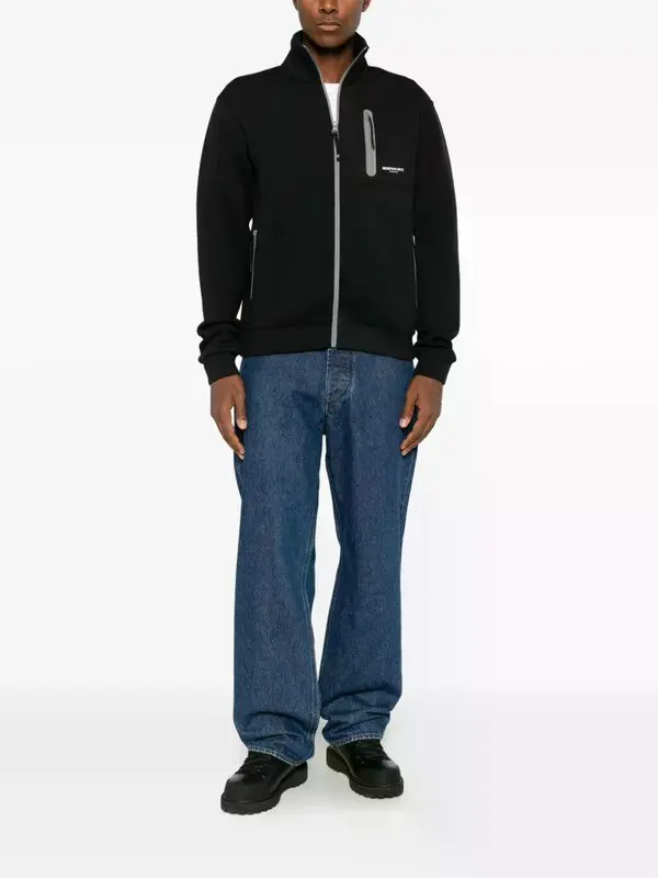 MURPHY&NYE Shore Zip-up Logo-print Sweatshirt - Black
