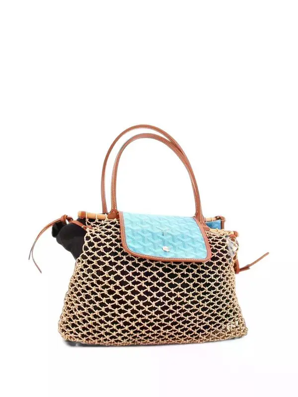 Goyard Aligre Bag Raffia Net With Coated Canvas Tote Bag
