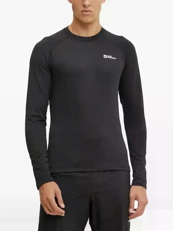 JACK WOLFSKIN Infinite Warm Raglan-sleeve Logo-print Base Layer