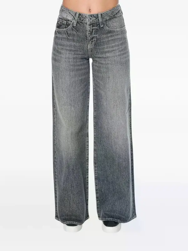 Armani Exchange Five-pocket Wide-leg Jeans - Grey