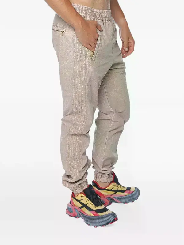 DIESEL® Washed Nylon Pants With Side Bands - Neutrals