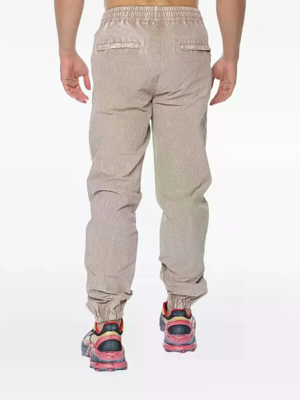 DIESEL® Washed Nylon Pants With Side Bands - Neutrals