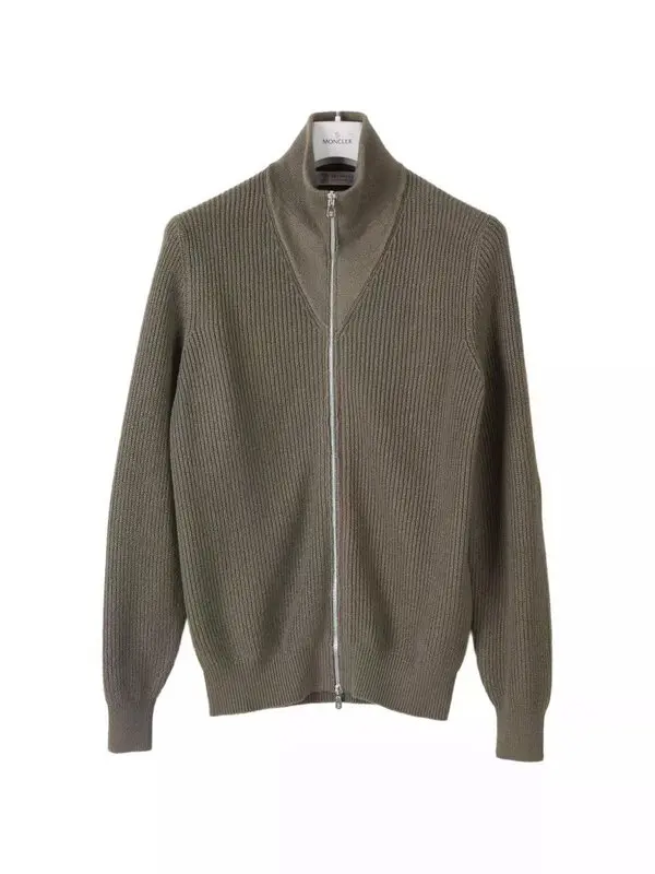 Brunello Cucinelli Zip-up Ribbed-knit Cardigan