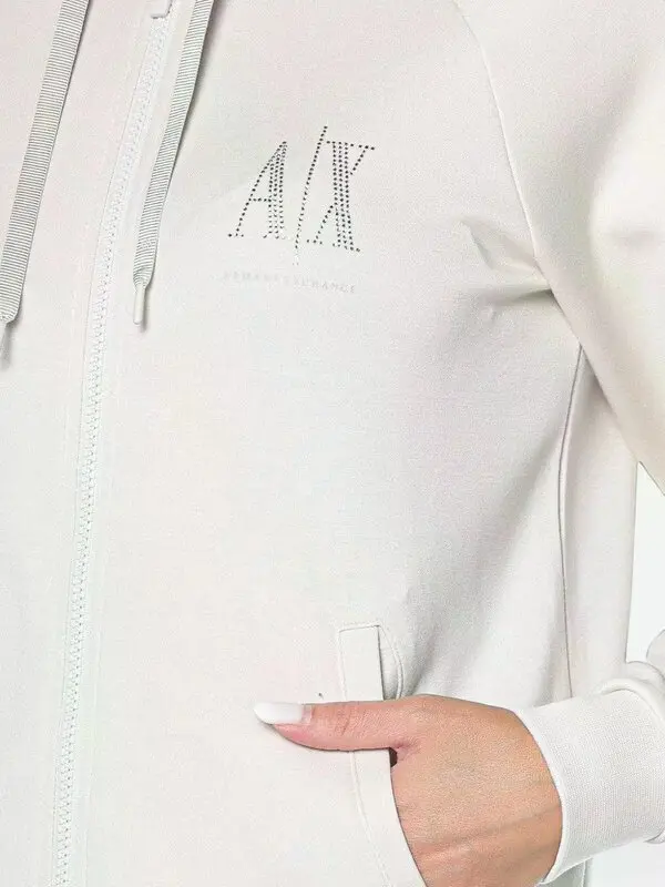 Armani Exchange Logo-embellished Zip-up Hoodie