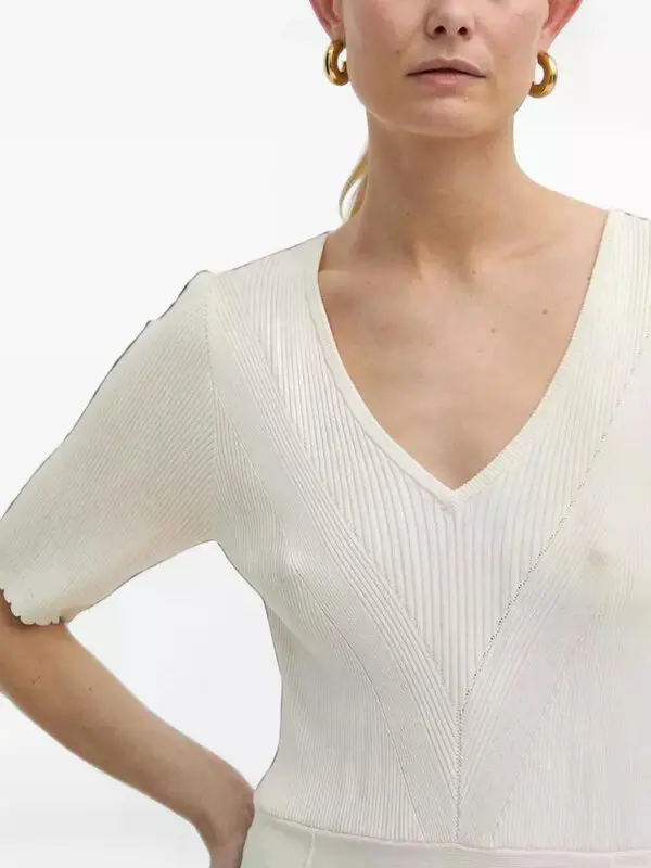 MORGAN Button-embellished V-neck Mini Dress