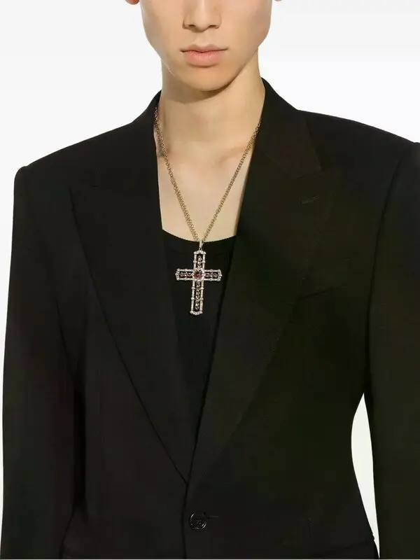 Dolce & Gabbana Sicily Pendant In 18-karat Gold With Tourmalines And Diamonds - Pink