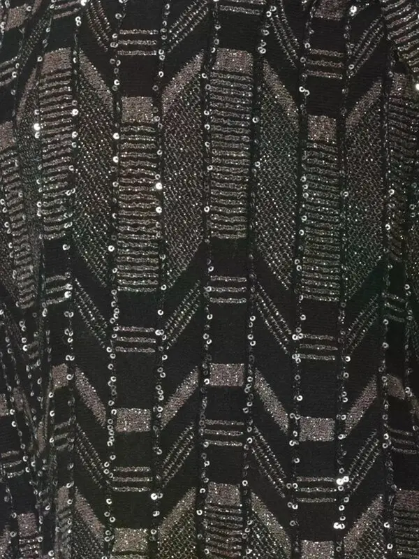 D.exterior Sequin-embellished Geometric-pattern Sweater