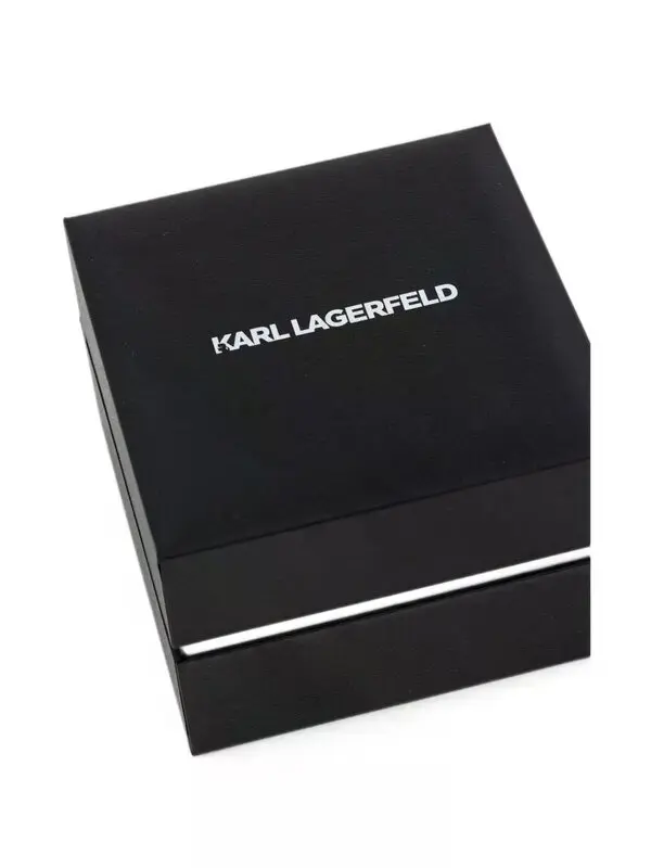 Karl Lagerfeld Crystal-embellished Monogram-dial 30mm Watch