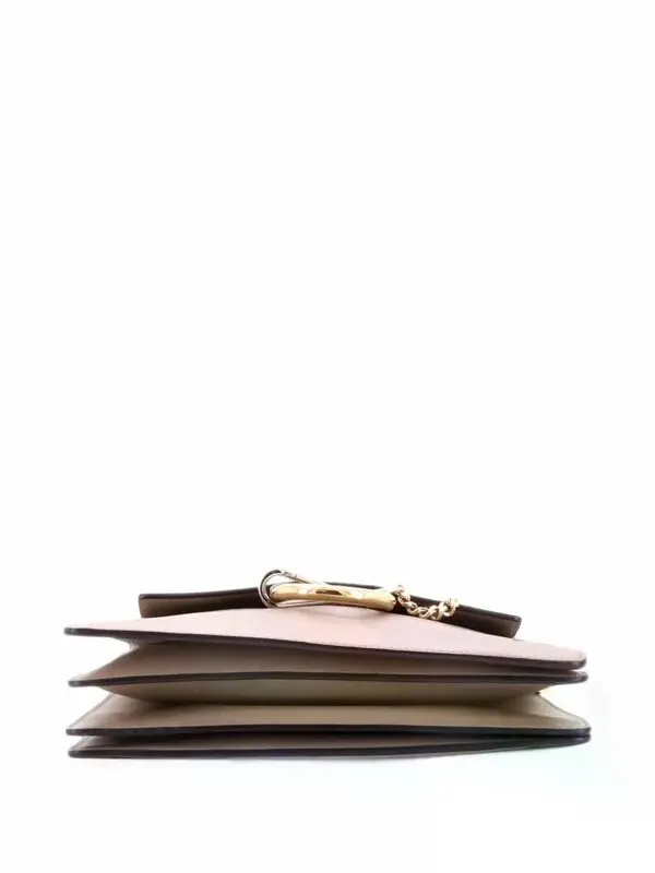 Chloé Faye Top Handle Bag Leather And Suede Small Satchel - Neutrals