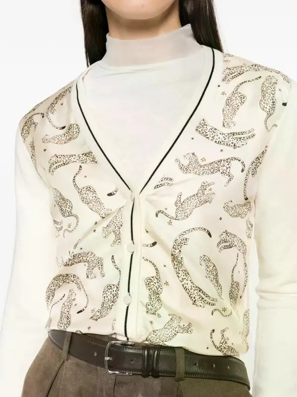 FORTE_FORTE Leopard-print Cardigan