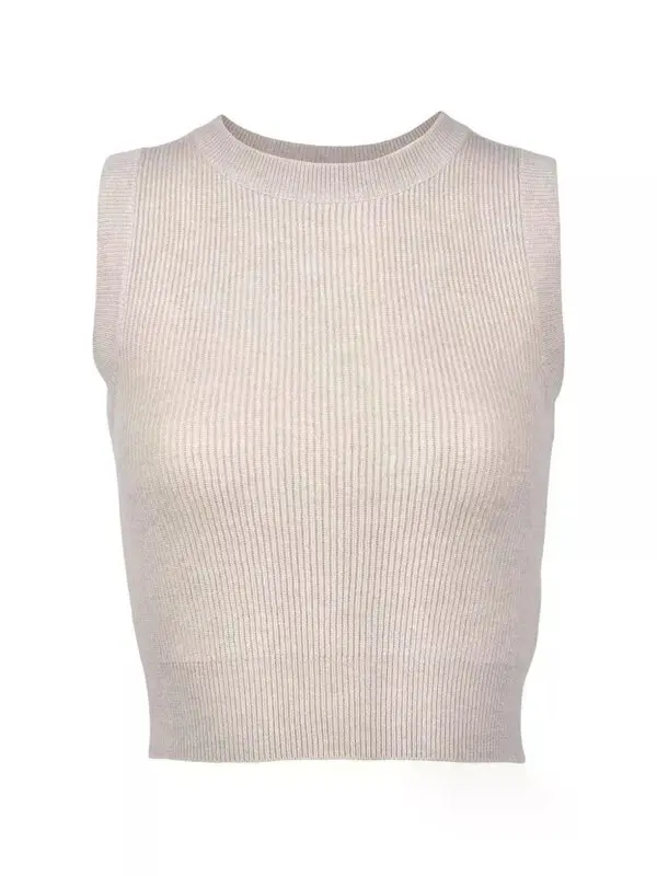 Brunello Cucinelli Ribbed-knit Sleeveless Tank Top