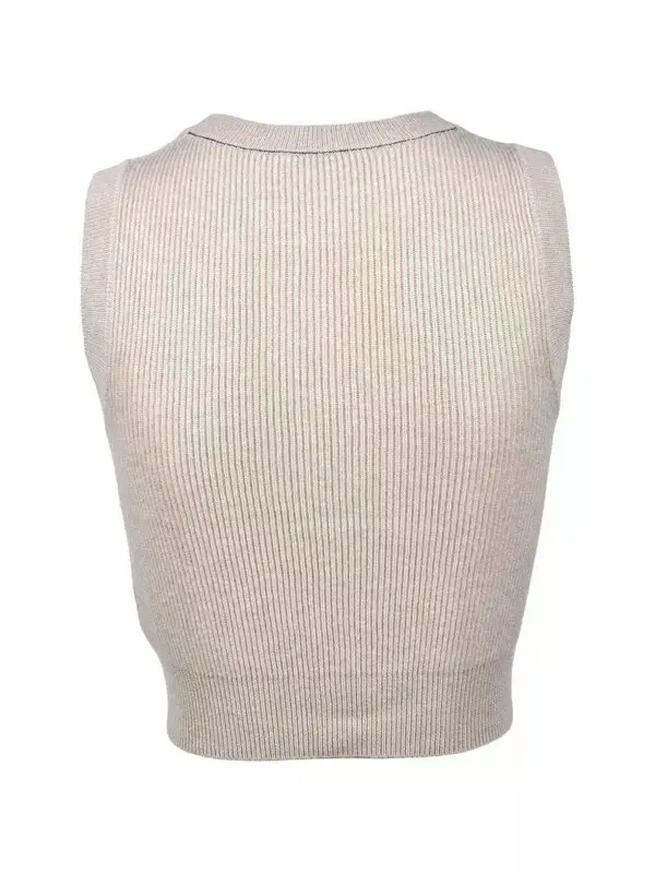 Brunello Cucinelli Ribbed-knit Sleeveless Tank Top