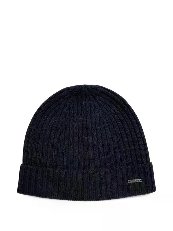JOOP! Francis Ribbed-knit Beanie Hat - Blue