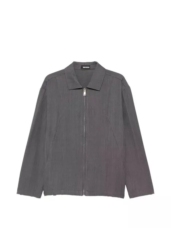 Imperial Zip-up Elasticated-hem Shirt Jacket