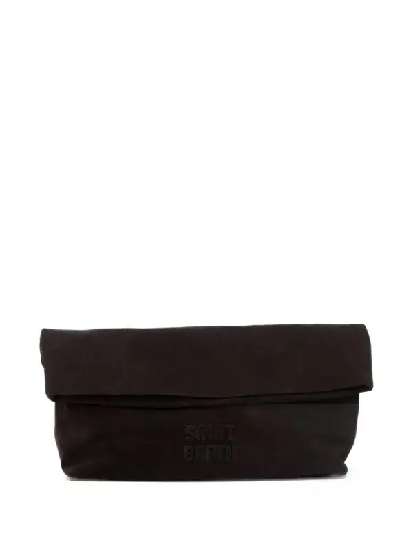 MC2 SAINT BARTH Suede Foldover Clutch Bag - Brown