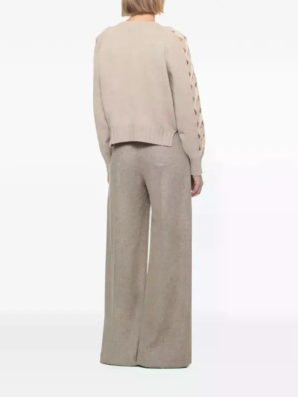 D.exterior Cut-out Raglan-sleeve Sweater