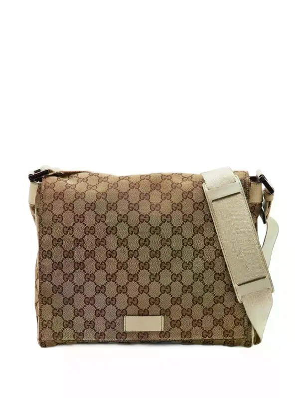 Gucci Gg Canvas Flap Messenger Bag