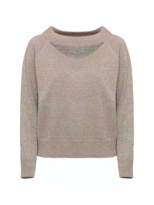 D.exterior Cut-out-detail Sweater
