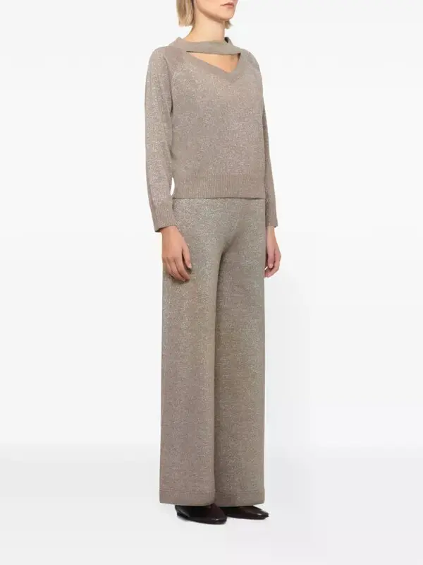 D.exterior Cut-out-detail Sweater