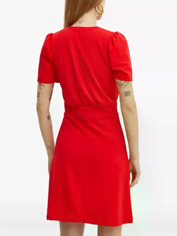 MORGAN Buckle-detail Mini Dress - Red