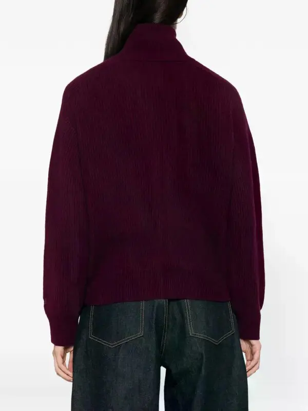 MC2 SAINT BARTH Isalyn Ribbed-knit Quarter-zip Sweater