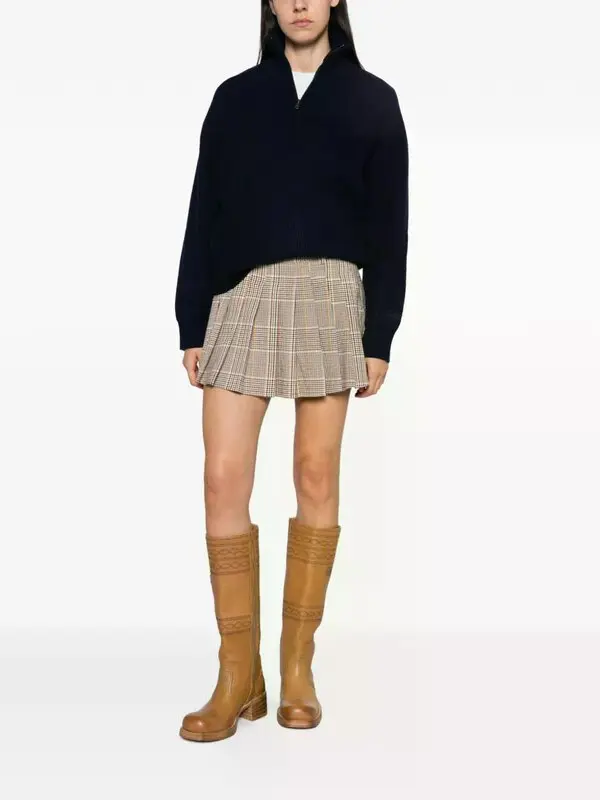 MC2 SAINT BARTH Ribbed-knit Half-zip Sweater