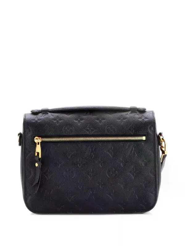 LOUIS VUITTON Pochette Metis Monogram Empreinte Leather Crossbody Bag - Black