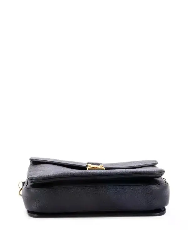 LOUIS VUITTON Pochette Metis Monogram Empreinte Leather Crossbody Bag - Black
