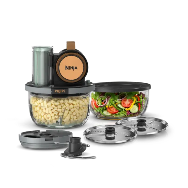 NINJA Prepi 6-in-1 Prep System: Dice, Chop, Slice, Crinkle, Shred, Puree In Copper /teal - Copper/teal